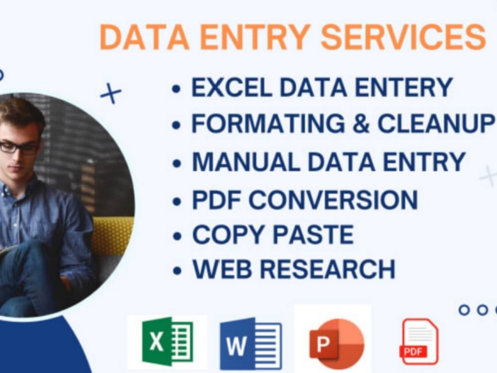 Do data entry typing work job, copy paste, excel data entry and retype data | Upwork