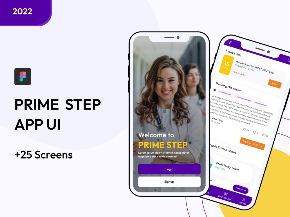 Mobile app's Figma UX/UI design, prototype, and high-fidelity ...