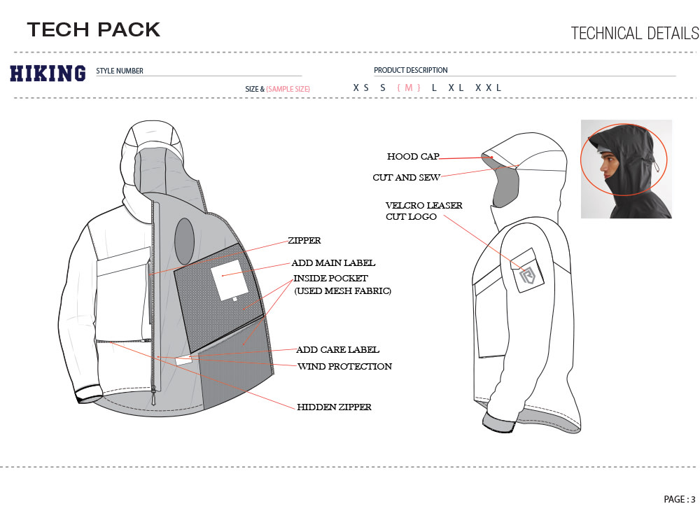A detailed outerwear Tech Pack | Upwork