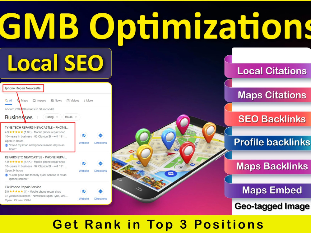 5000 google maps citations for gmb ranking and local SEO | Upwork