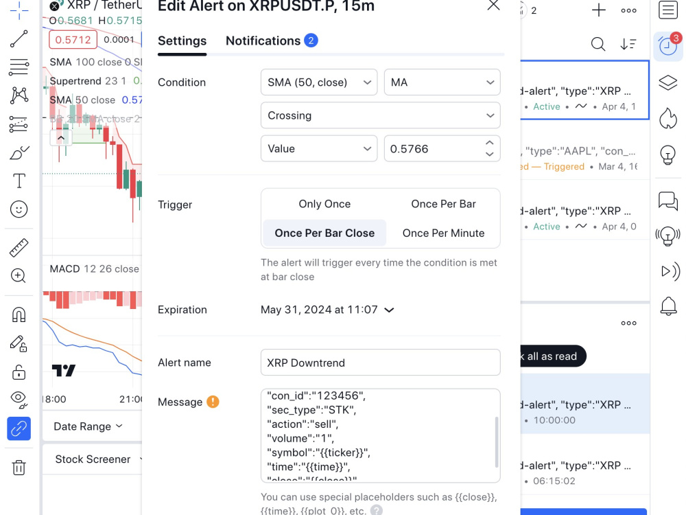 Trading View to Interactive Broker bridge app using webhook | Upwork