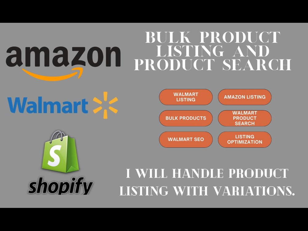 Walmart product upload, including bulk and variation listings | Upwork Walmart product upload, including bulk and variation listings | Upwork