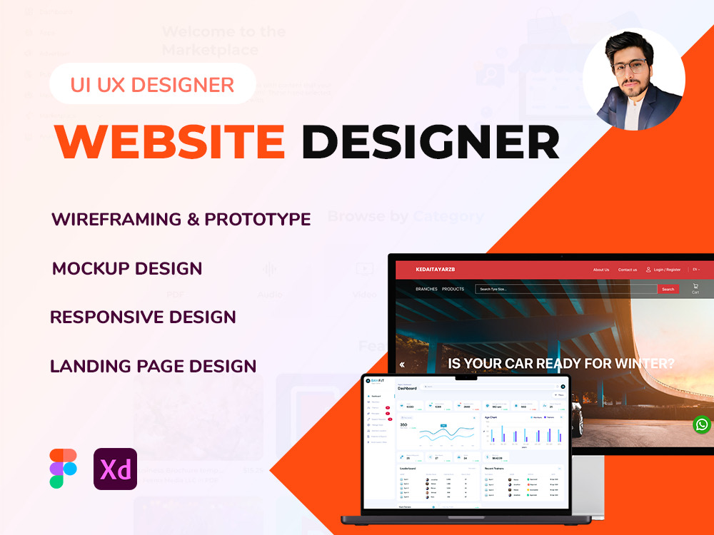 Website UI/UX design, Web UI or landing page UI design PSD /XD | Upwork