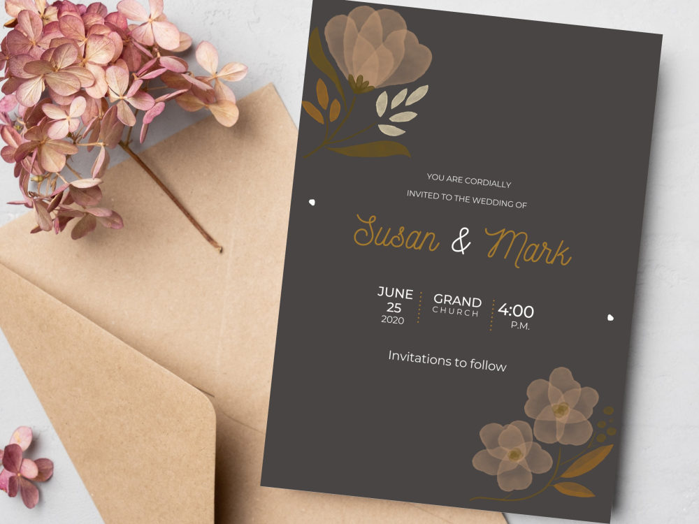 Unique & minimalist wedding invitation bundle | Upwork