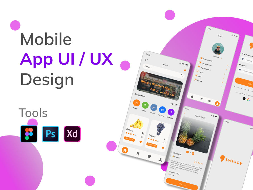Mobile app ui ux design in figma | Upwork