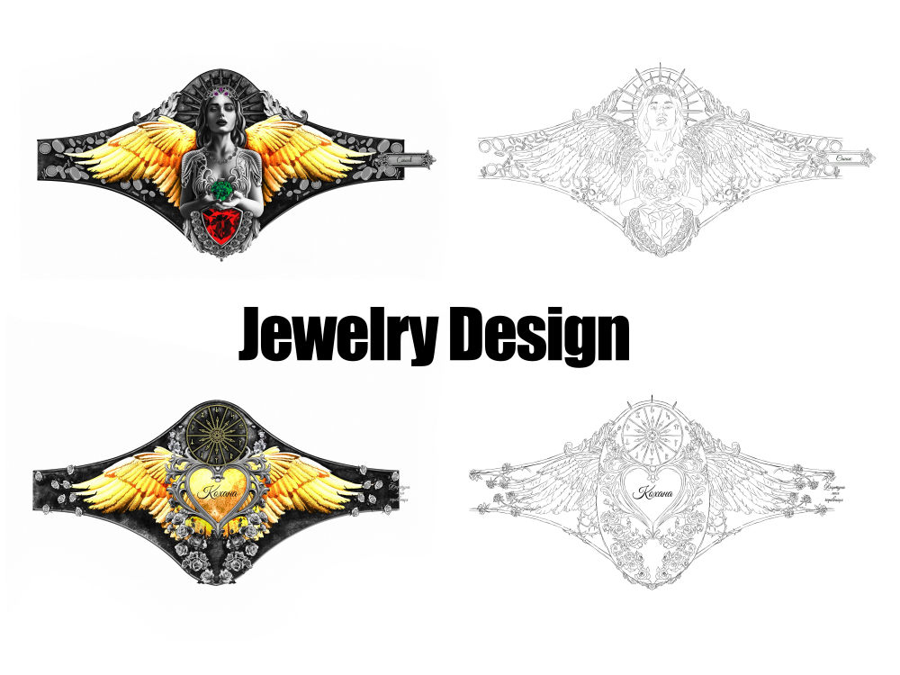 2D Design jewelry original handmade | Upwork