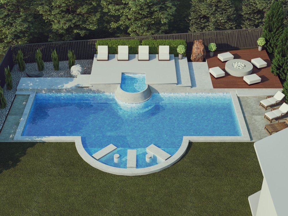 Backyard, Landscape Design, Pool Design, Terrace garden, Courtyard ...