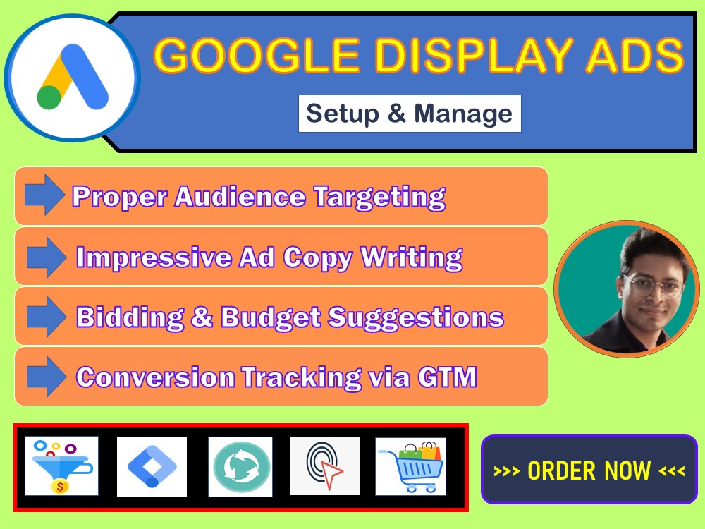 Google display ads campaign advertising with conversion event tracking ...