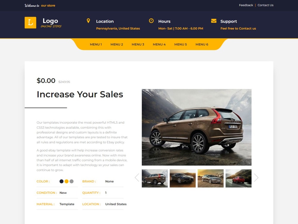 Responsive eBay listing template design | Upwork