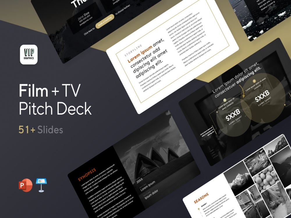 A design film pitch deck awarding and movie tone deck | Upwork