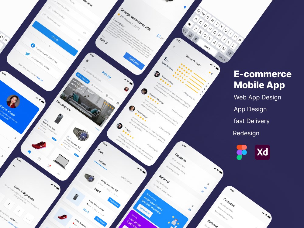 "Modern mobile design highlighted in a brief UI/UX case study." | Upwork