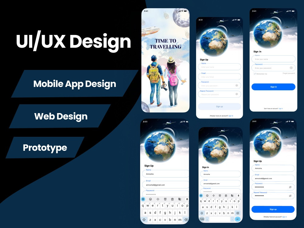 "Modern mobile design highlighted in a brief UI/UX case study." | Upwork