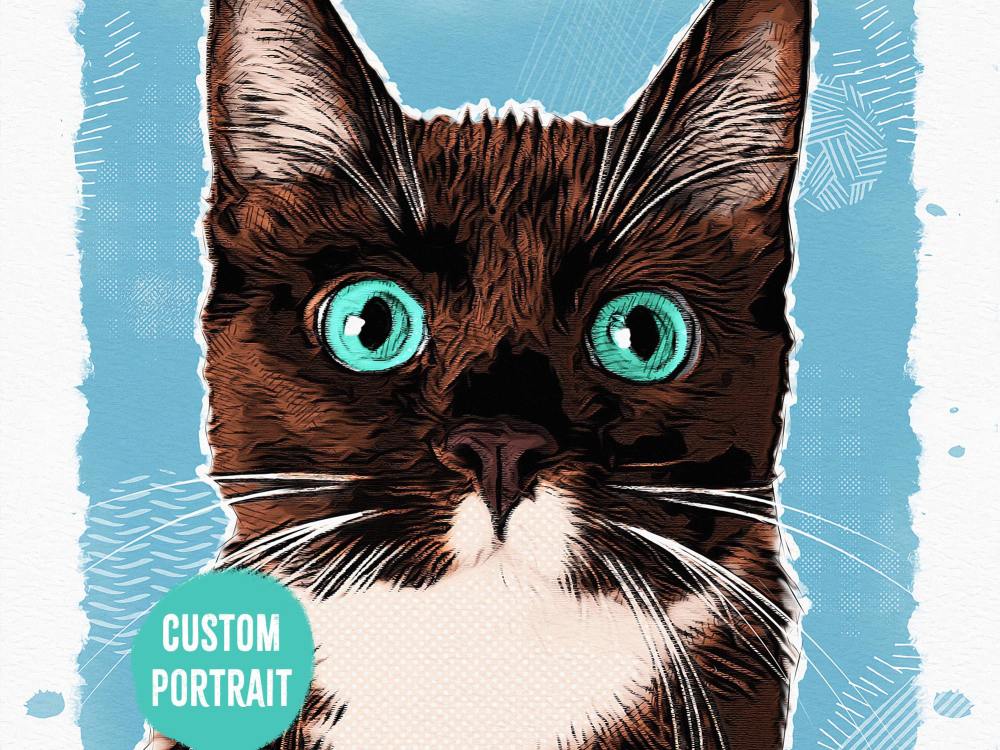 A custom digital pet portrait | Upwork