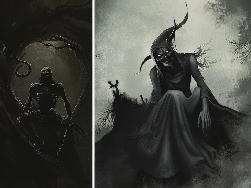 A fantasy horror character art, dark art illustration | Upwork