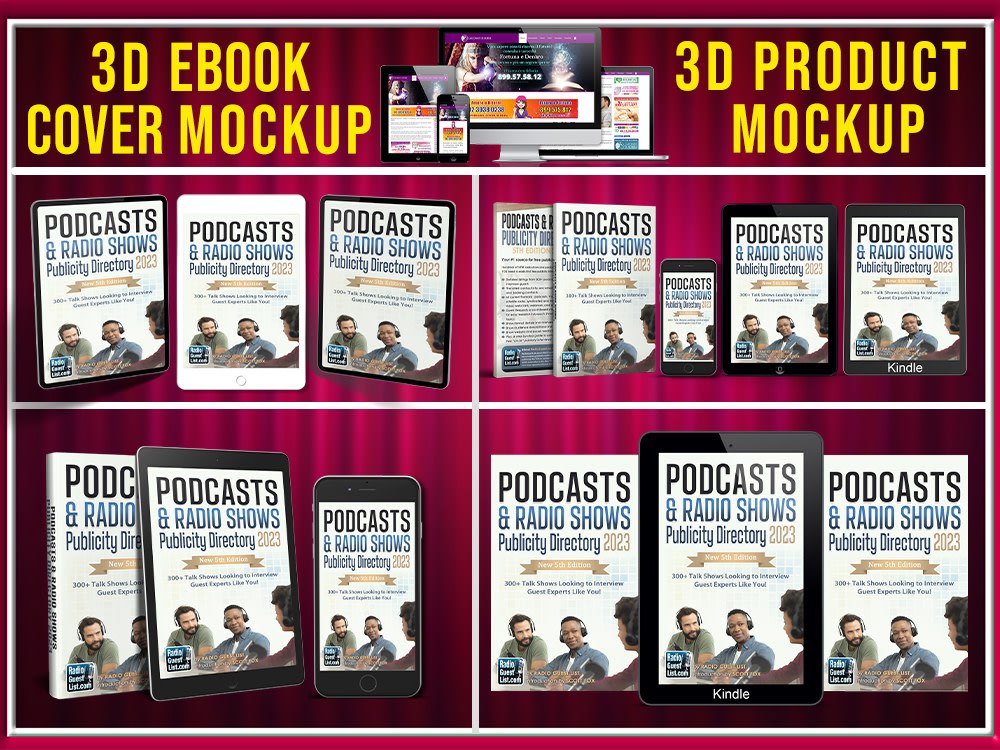 Beautiful 3D mockup of your ebook cover or 3D digital product mockup ...