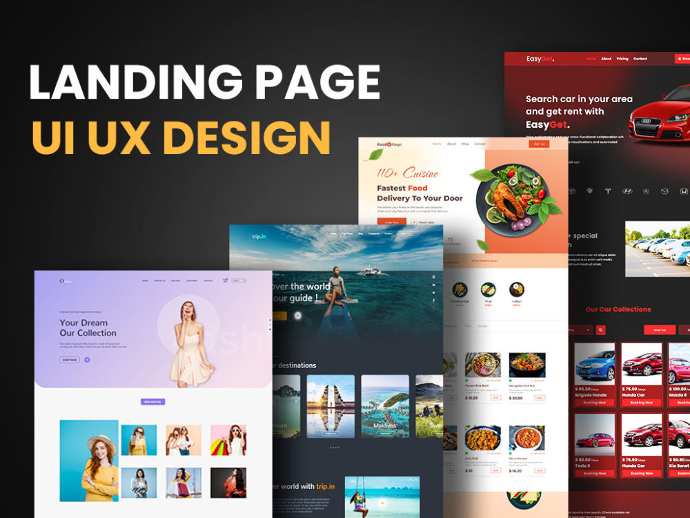 Website UI/UX design landing page template in Figma | Upwork