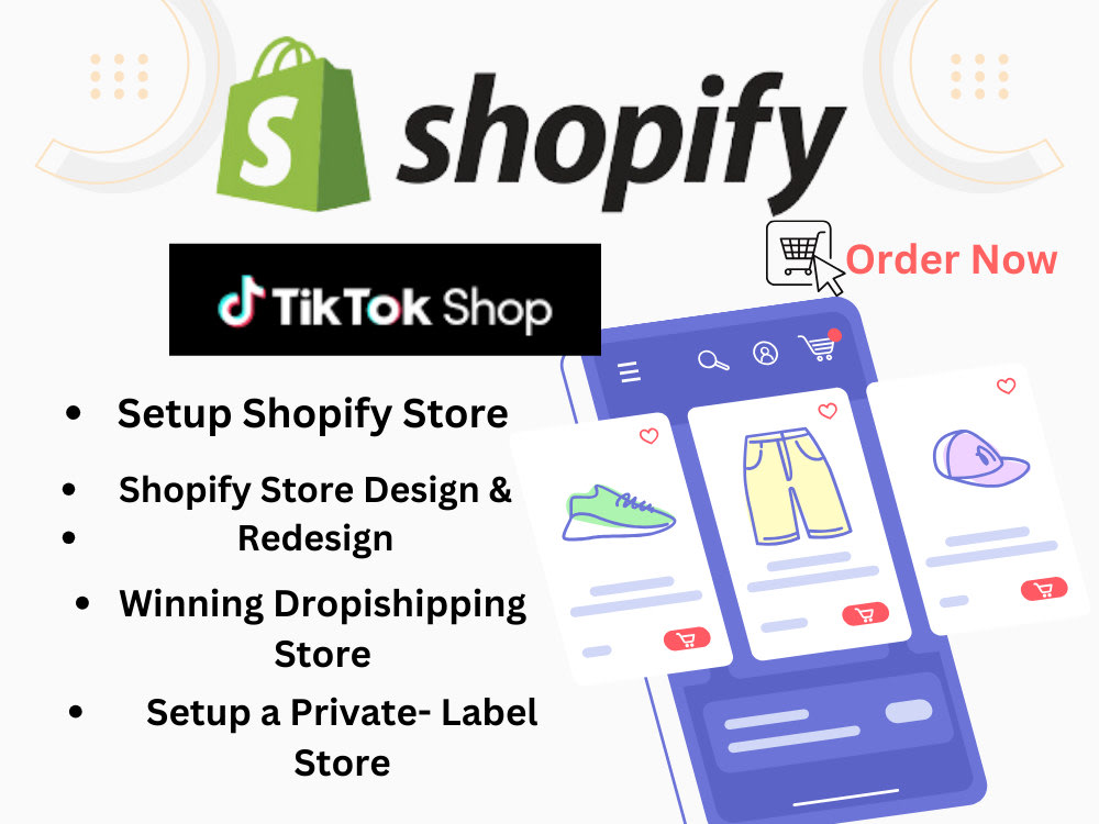 Shopify Store Setup Shopify Store Design Build Shopify Store & TikTok ...