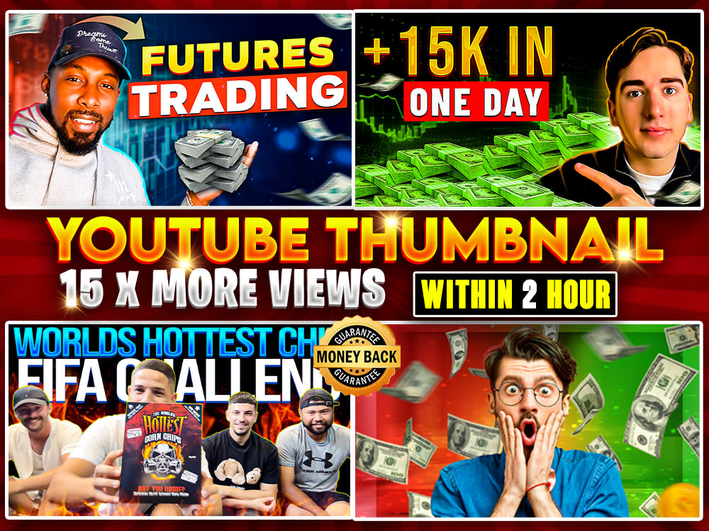 Attractive viral eye-catchy YouTube Thumbnail | Upwork