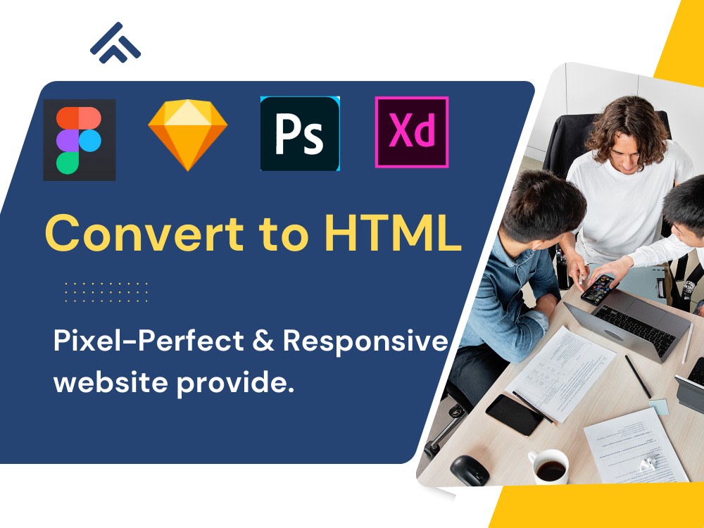A figma to html responsive website | psd to html css bootstrap | xd to html | Upwork