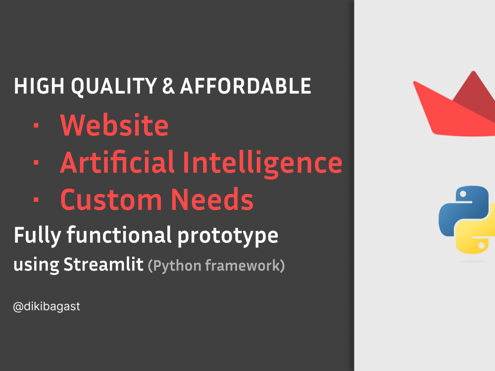 A functional website or AI prototype using Streamlit | Upwork