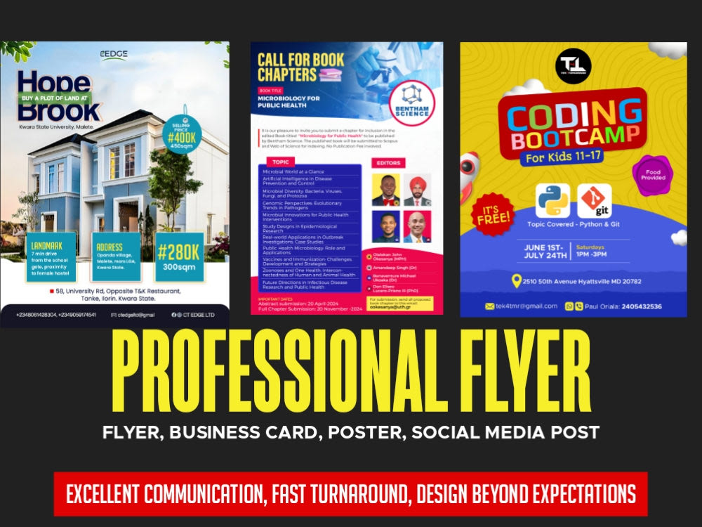 A professional graphic design that suit your brief accordingly | Upwork