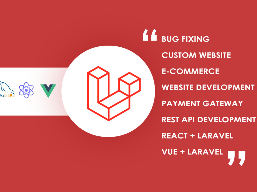 Custom Website Using Php Laravel Mysql With React Js Vue Js Upwork