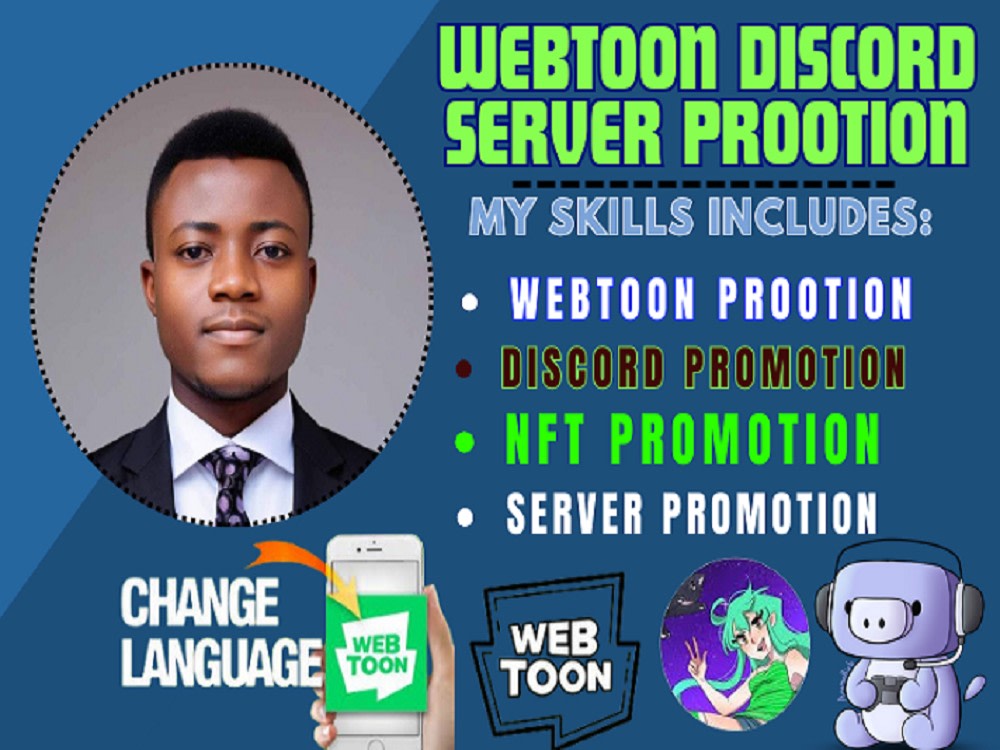 Webtoon discord server promotion, discord prom0tion, nft, webtoon ...