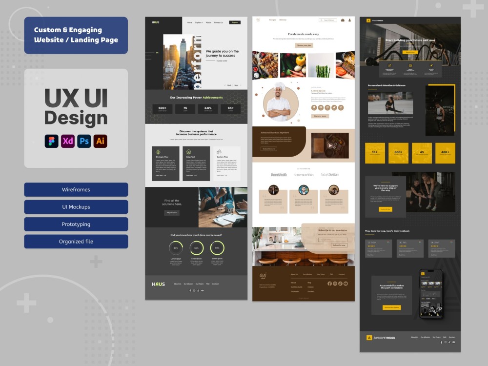Custom Engaging Website Design on Figma (Landing Page) | Upwork