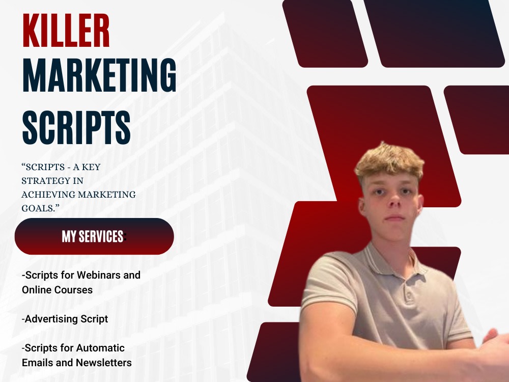 Professional and Killer Marketing Scripts | Upwork