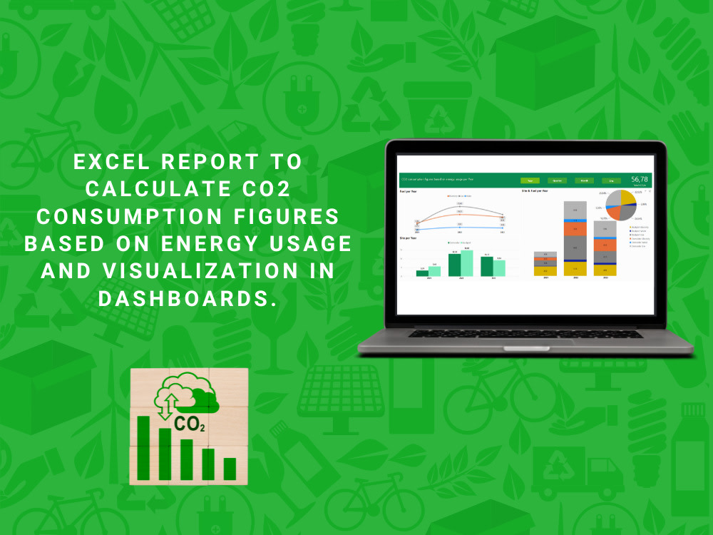 Excel report to calculate CO2 consumption figures based on energy usage. | Upwork