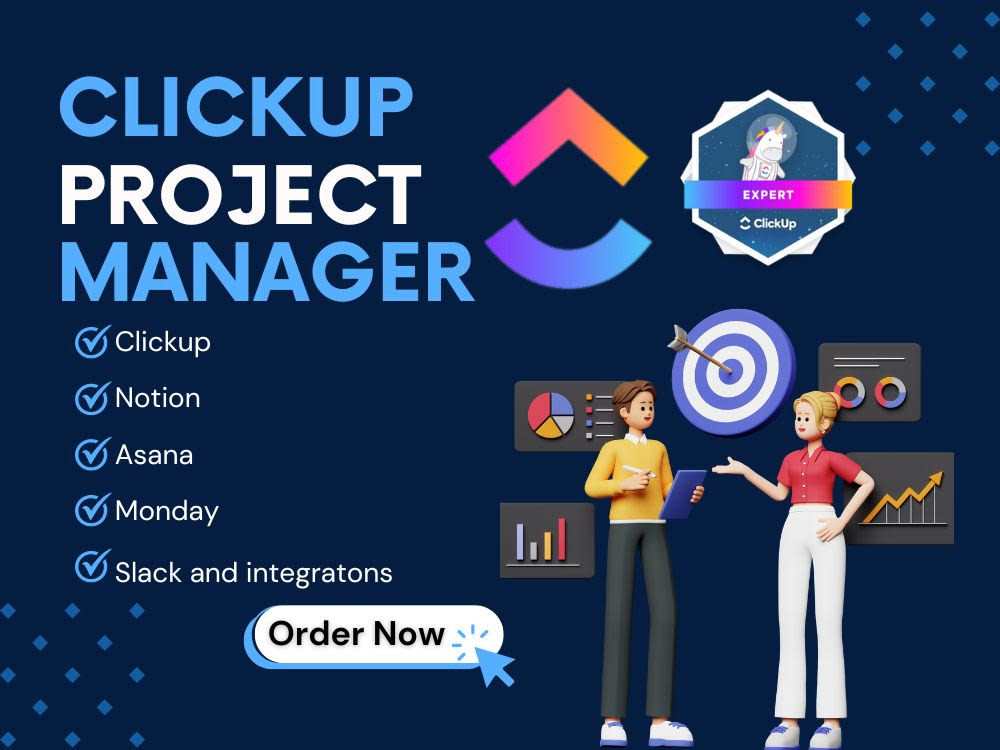 Clickup setup clickup automation project tasks management system | Upwork