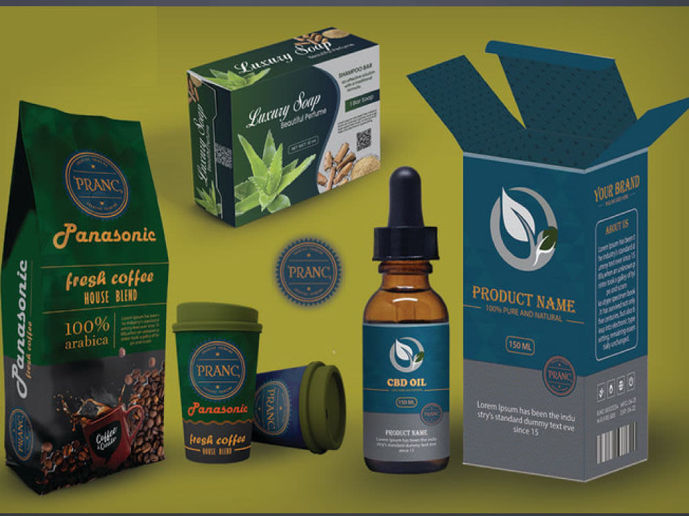 Product packaging label design bottle and box design | Upwork