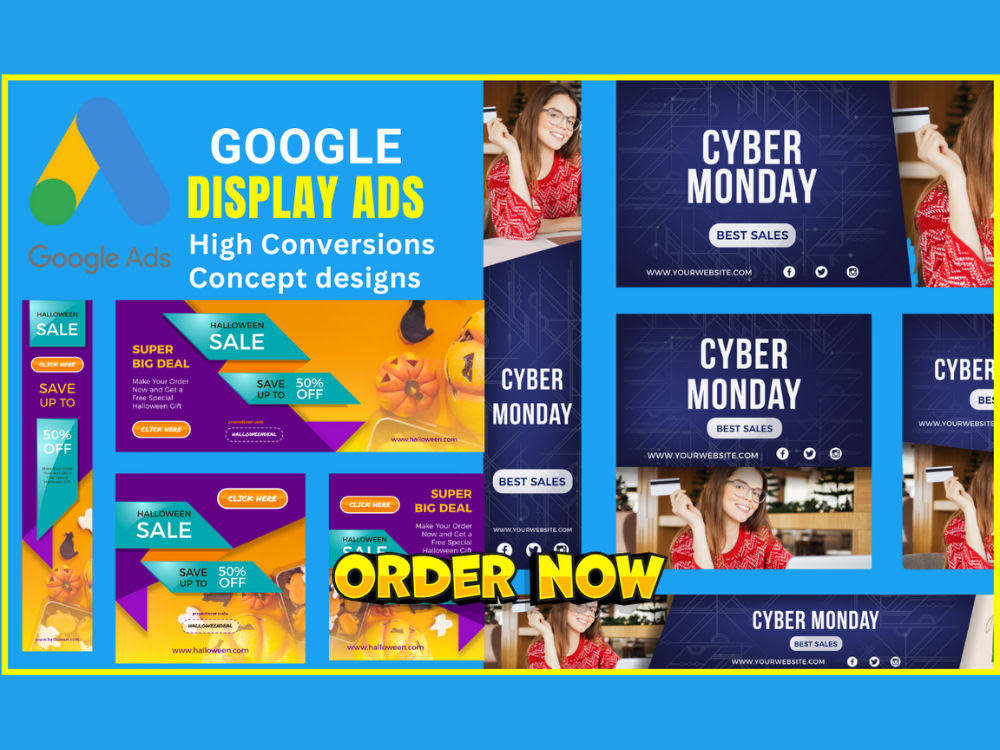 An creative web banner static banner google ads banner ads | Upwork