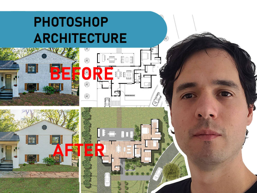 Photoshop realistic plan of your architecture project | Upwork