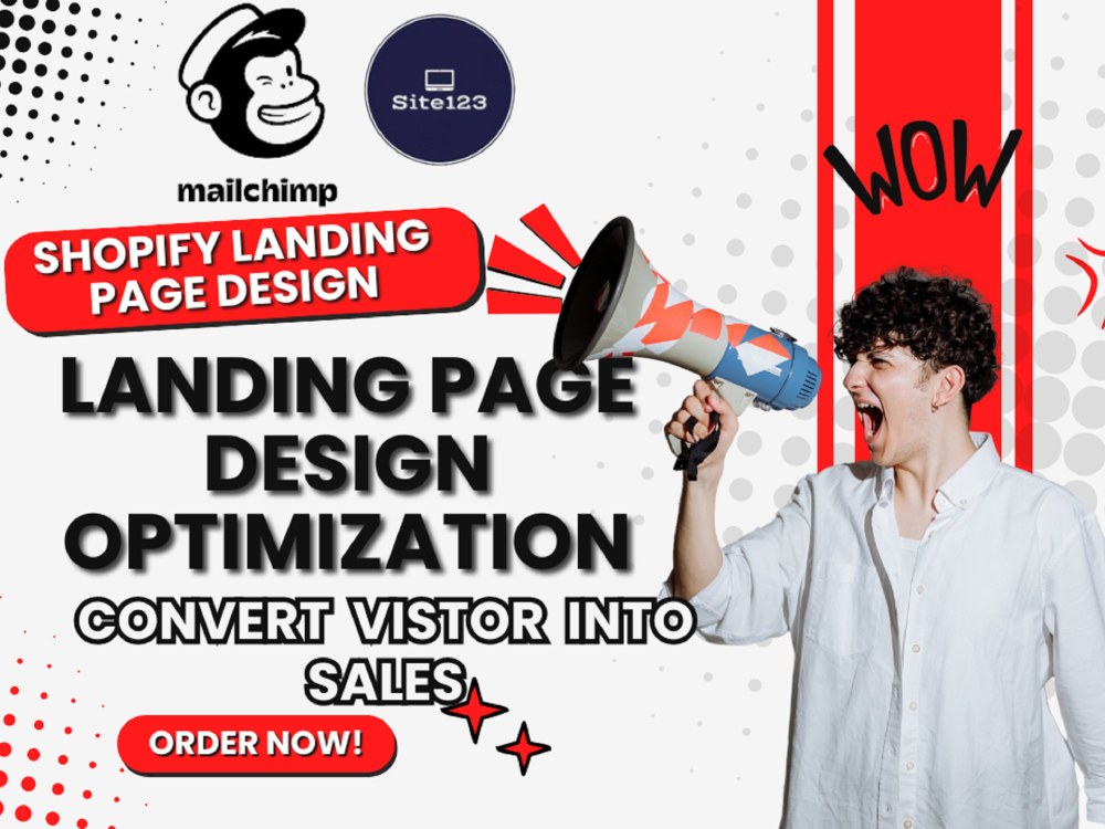 Shopify landing page design optimization website convert visitor into sales | Upwork