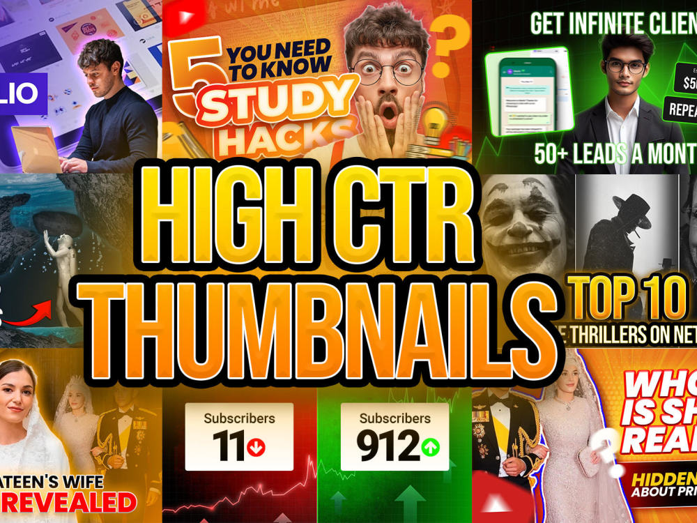 High CTR, Viral and Attractive YouTube Thumbnails | Upwork