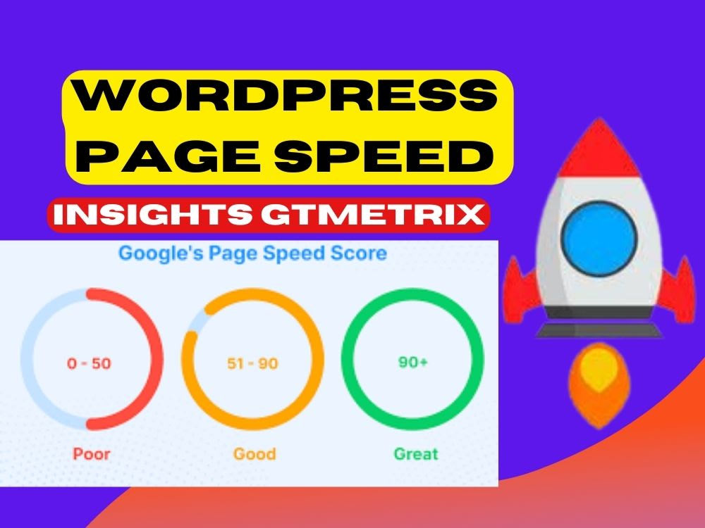 WordPress speed optimize and pagespeed insights in gtmetrix | Upwork