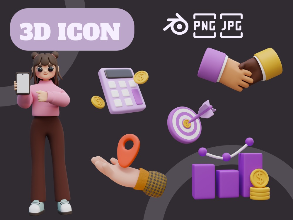 Unique 3d icons for your website or app | Upwork