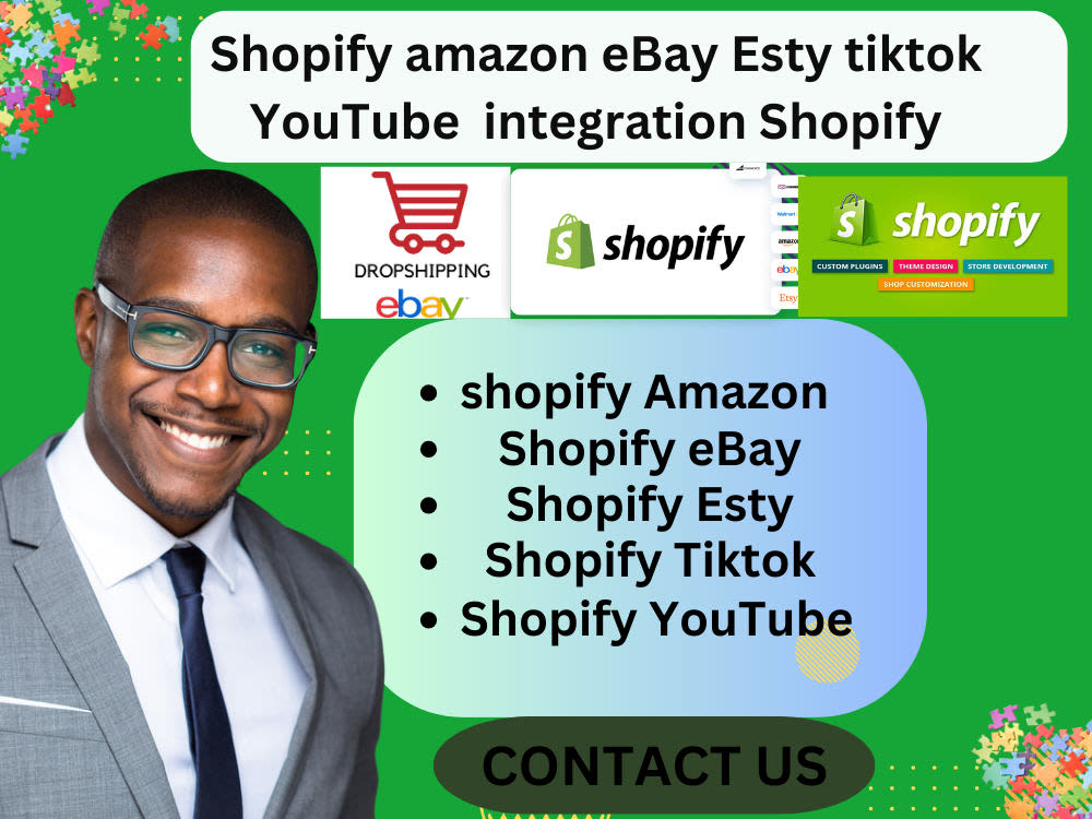 Shopify amazon eBay Esty tiktok YouTube integration | Upwork