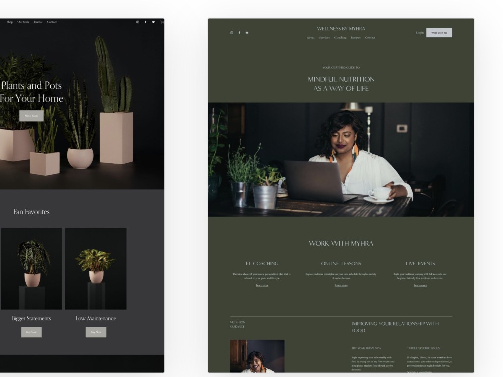 A customized modern Squarespace website. | Upwork