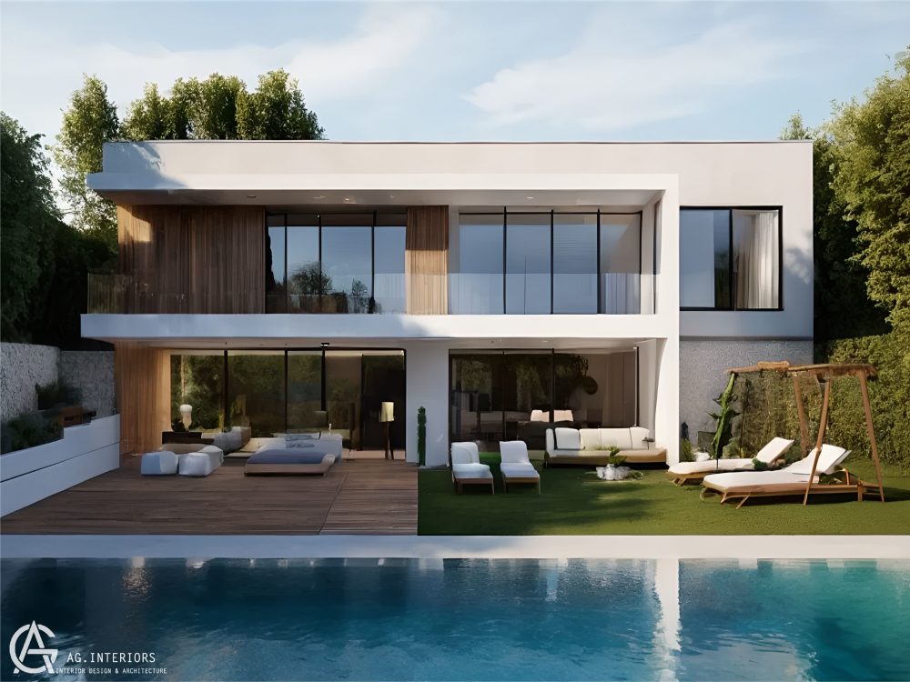 Architectural rendering with interior design or exterior design in a ...