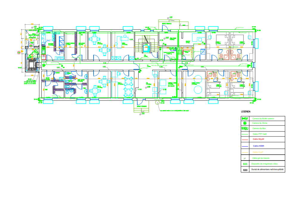 2D plans (floors plan + elevation)+ 3D model for (CCTV system) for ...