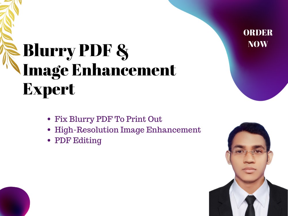 Enhanced blurry pdf and images to be eligible for print and web. | Upwork