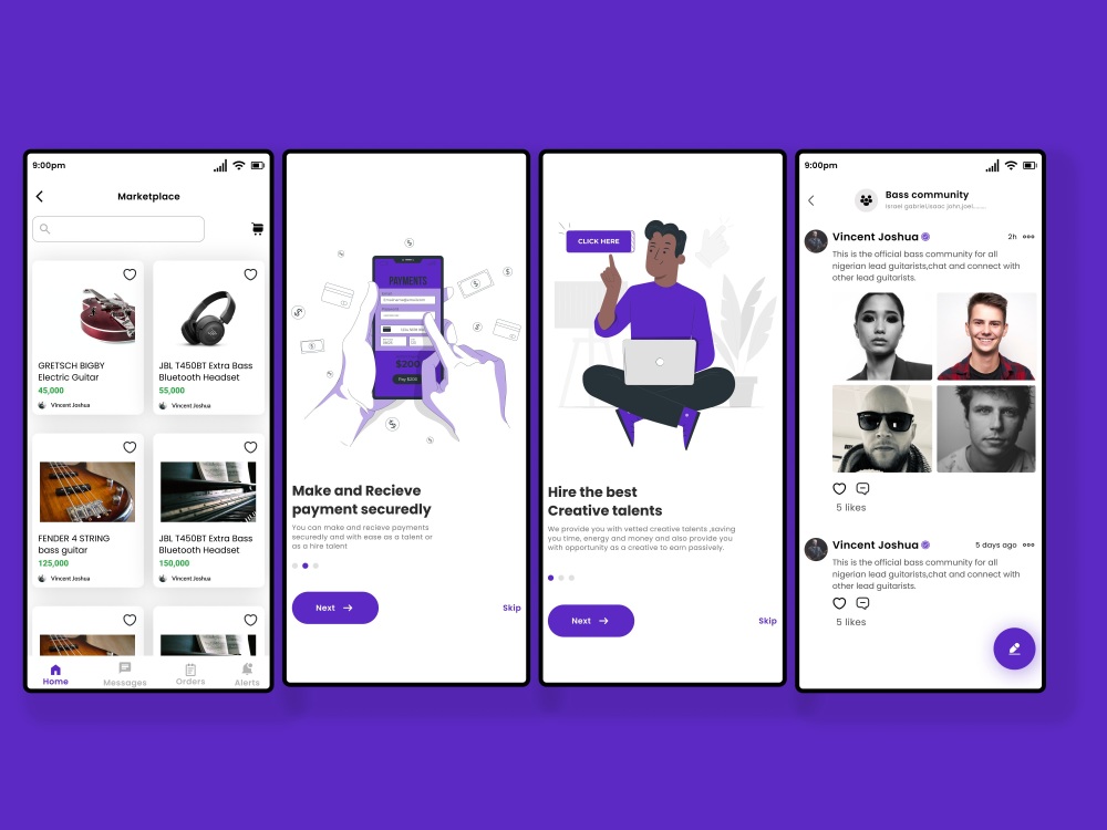 A custom Mobile App UI design concept | Upwork