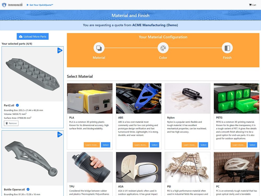 A Quoting Automation Widget for your 3D Printing and Manufacturing ...