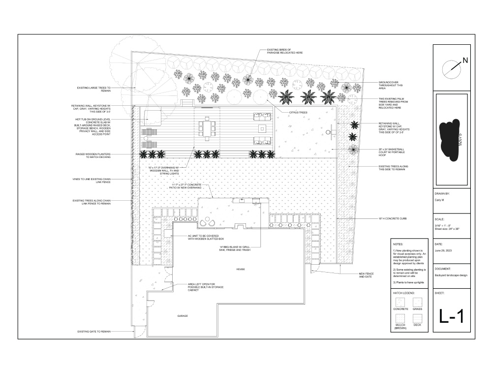 A 2D landscape plan that showcases your dream yard | Upwork