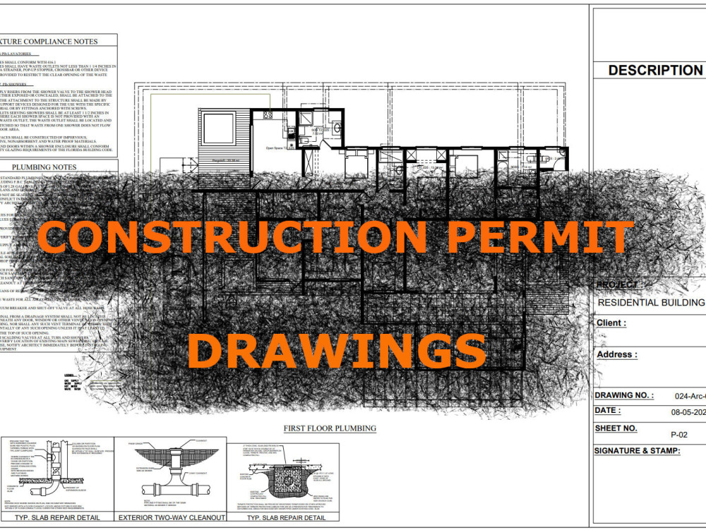 Design complete set of building construction permit drawings and floorplans | Upwork