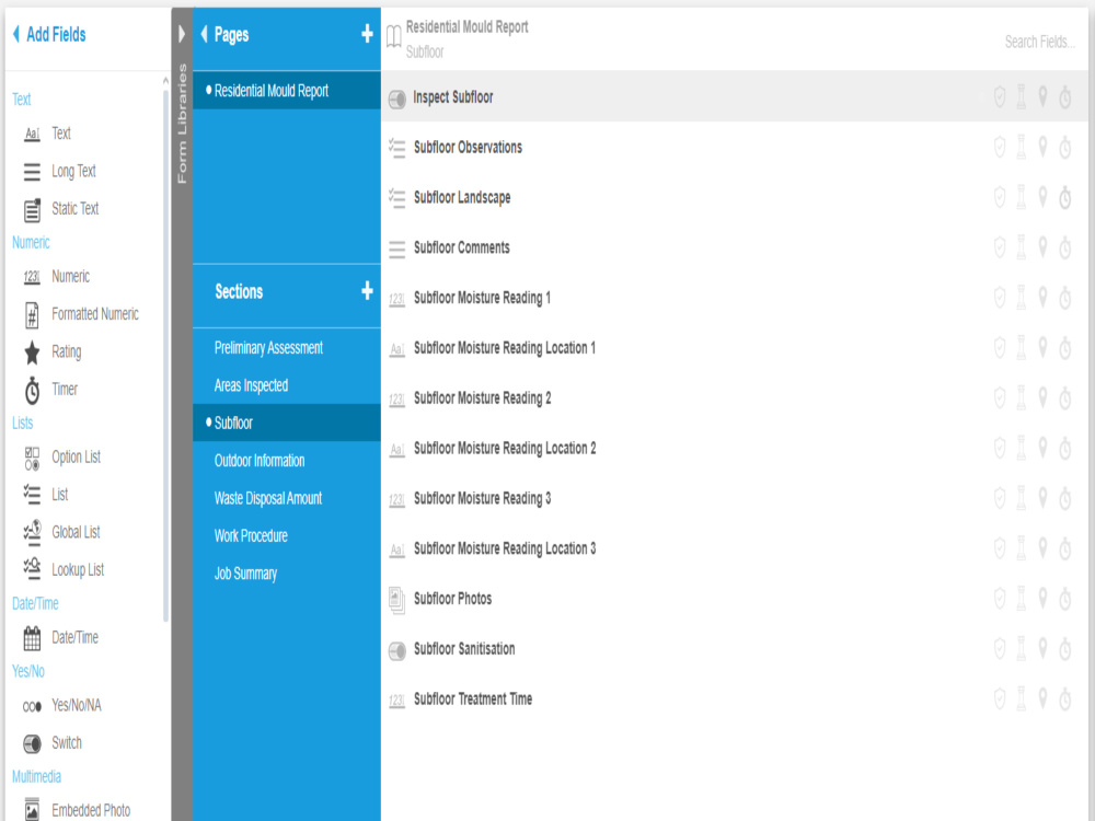 A Fastfield Form with a Custom automated Report to capture essential ...