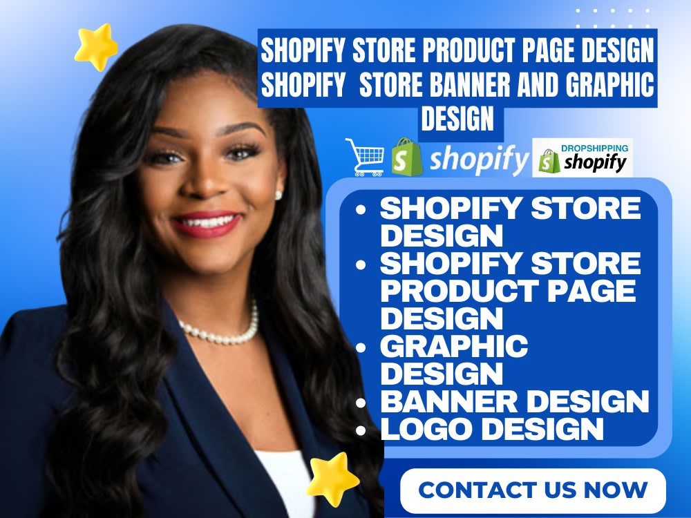 Shopify store product page design Shopify store banner and graphic ...