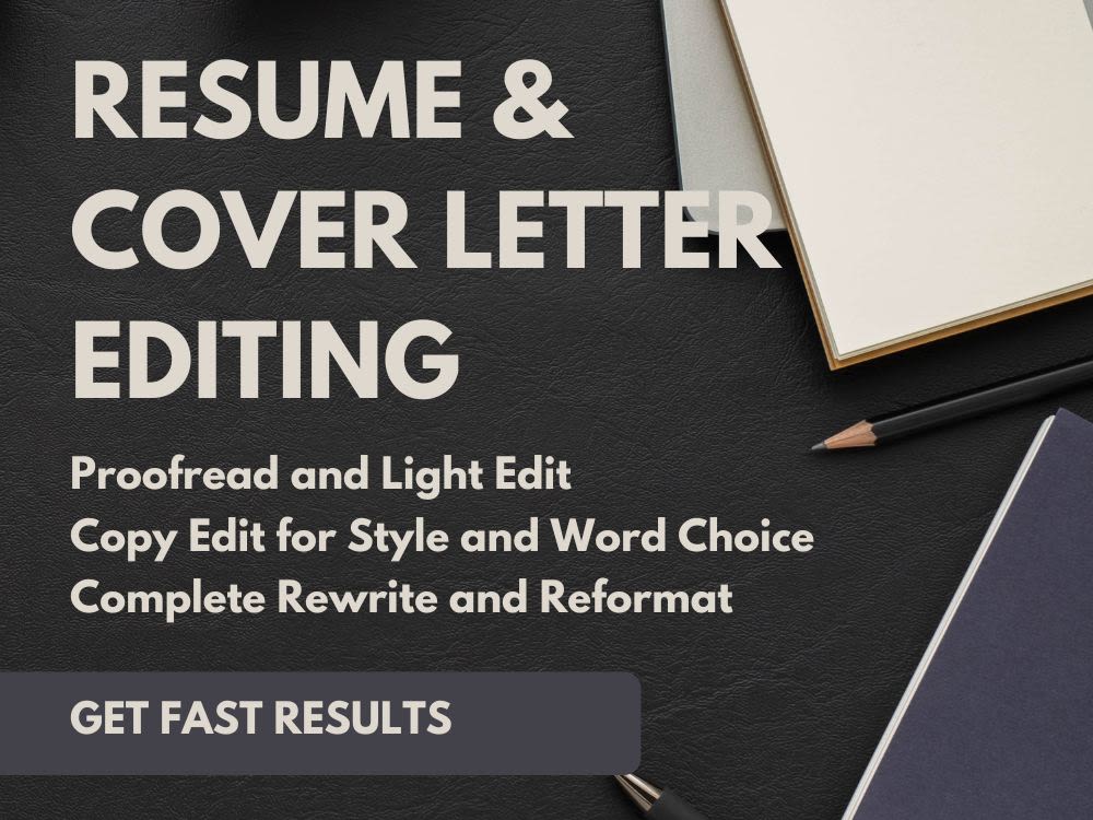 An edited resume/cover letter that is professional and shows your ...
